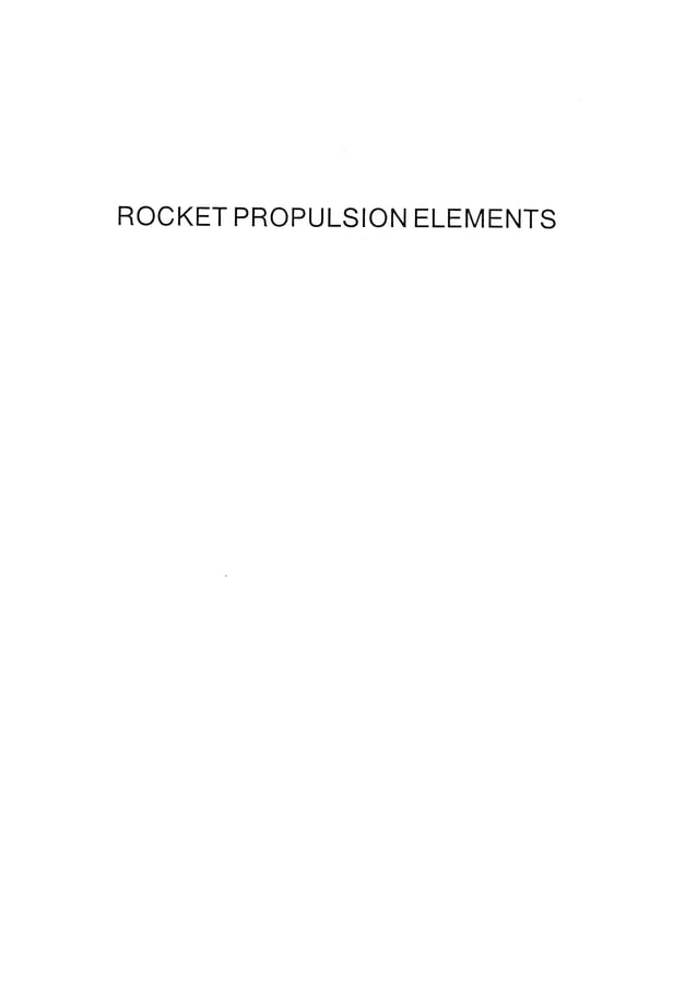 Rocket propulsion elements seventh edition (751) handbook | PDF