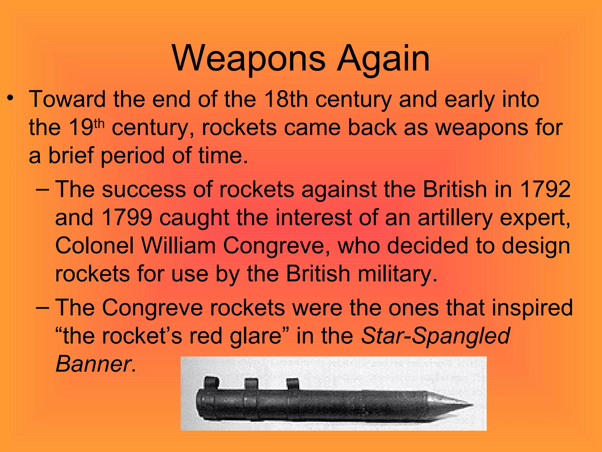 Rockets A Brief History Timeline | PPT
