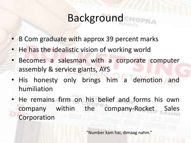 Rocket Singh - Communication Strategies | PPTX