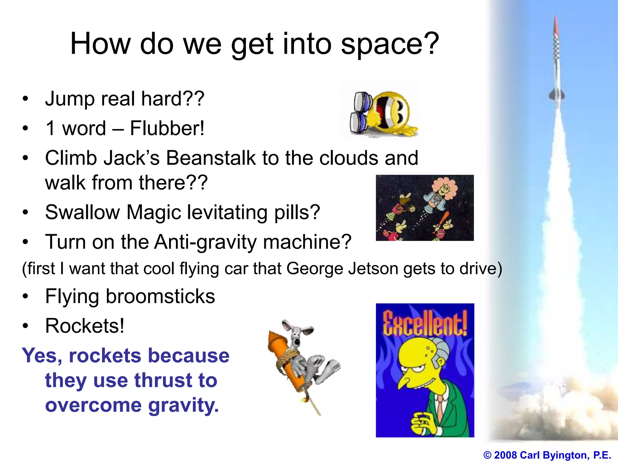Thrust, Rocket Propulsion & Escaping the Grip of Gravity | PPT ...