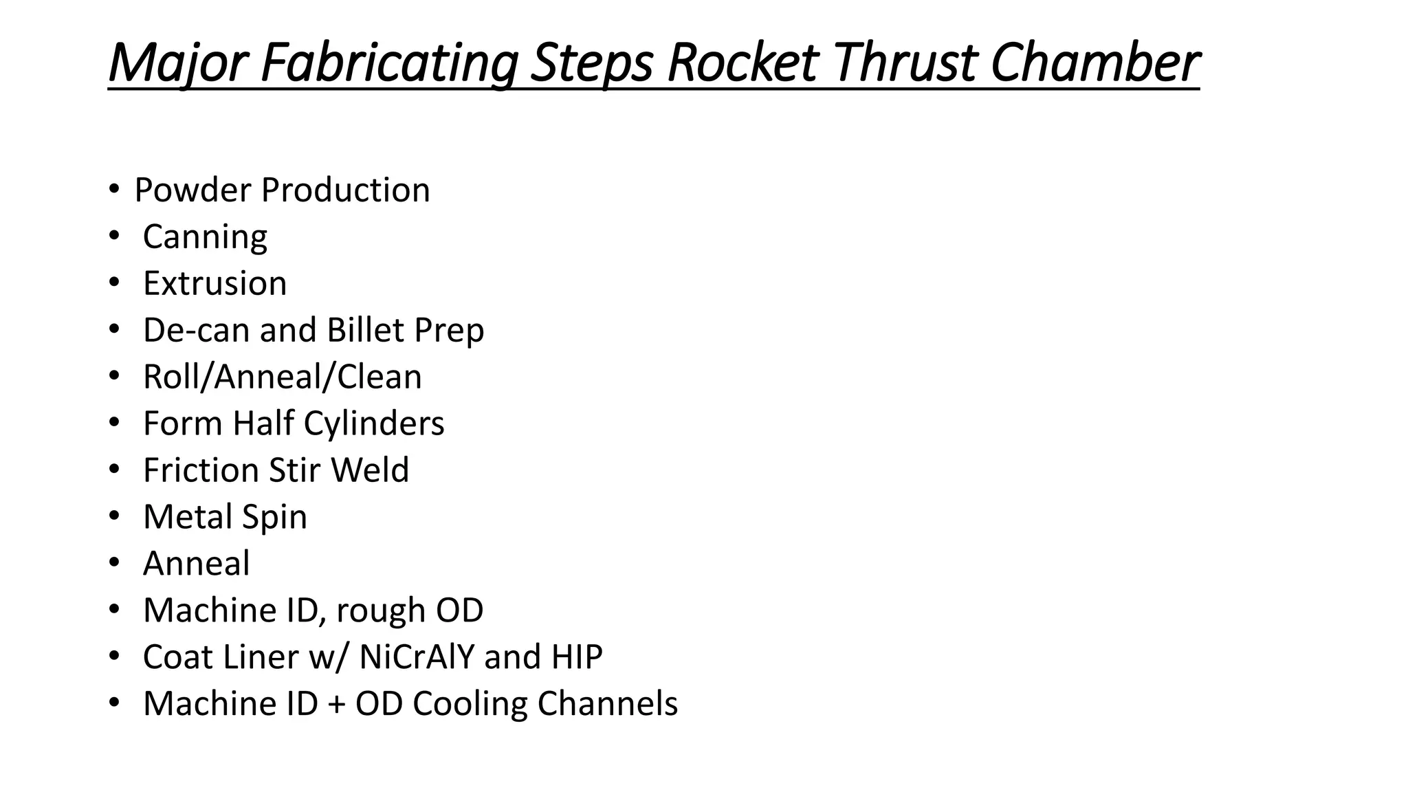 Rocket thrust chamber | PPT