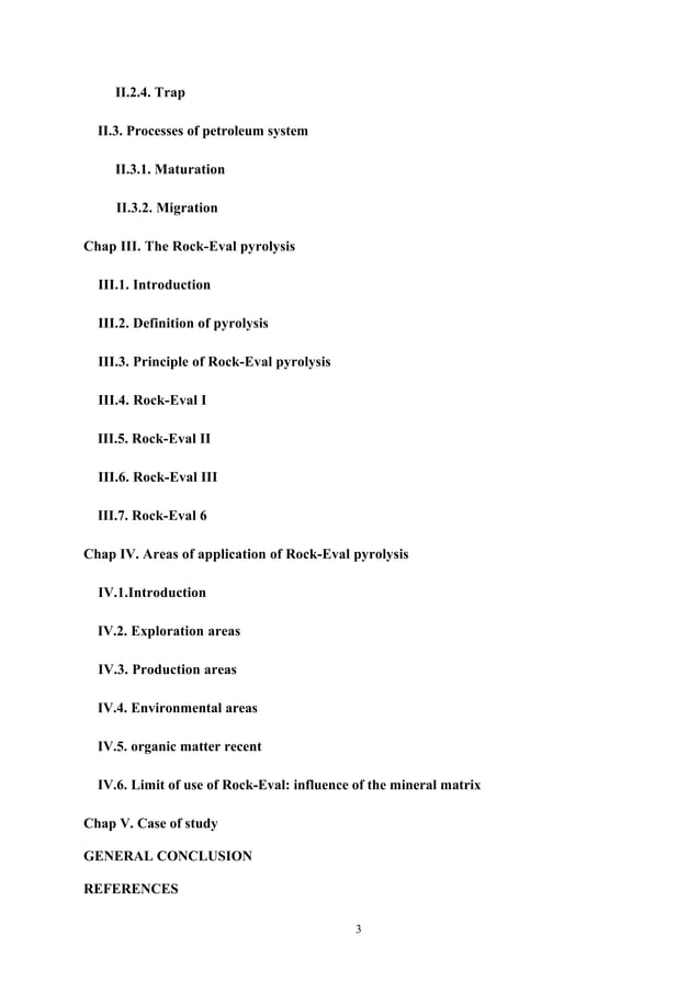 Use of Rock-Eval pyrolysis | DOC | Chemistry | Science