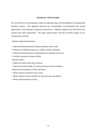 Use of Rock-Eval pyrolysis | DOC