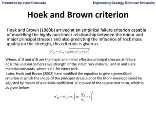 Rock failure criteria | PPTX