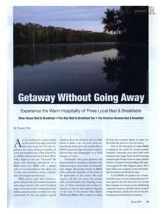 Rockford Life magazine article | PDF | Hotels and Motels | Travel Type