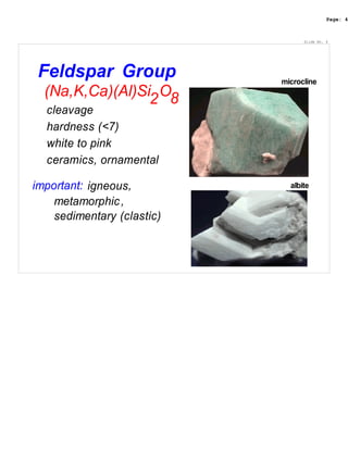 Rock forming minerals | PDF