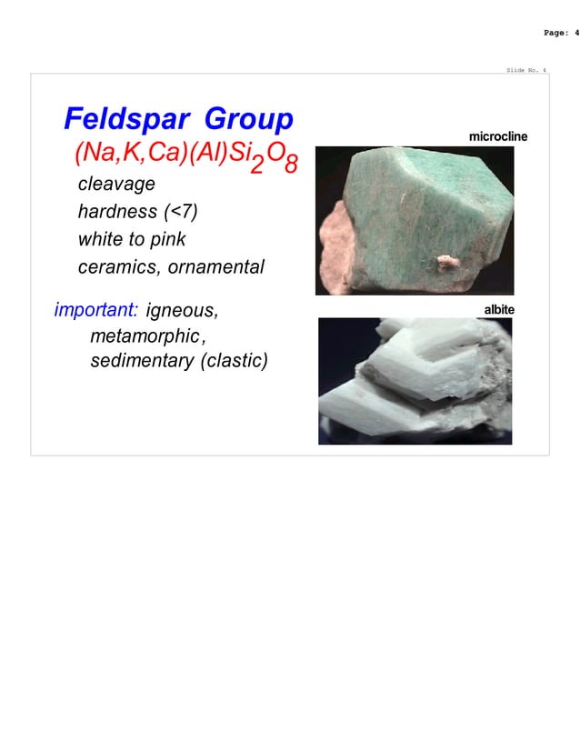 Rock forming minerals | PDF | Geology | Science