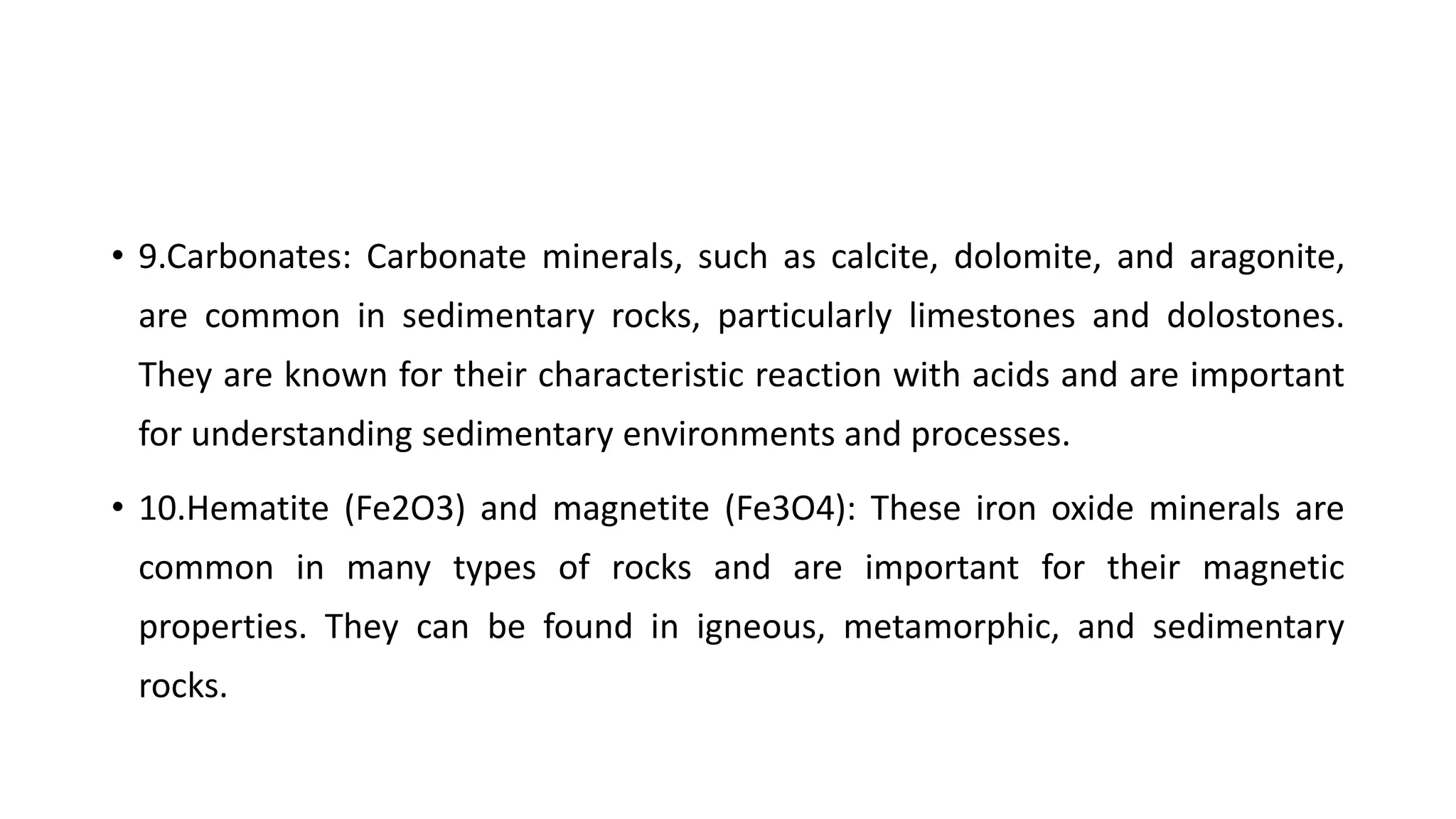 MINERALOGY ROCK FORMING MINERALS BASIC DETAILS | PPTX