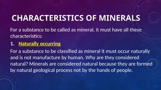 Grade 12 Earth and Life Science Rock Forming Minerals.pptx
