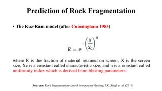 Rock fragmentation control in opencast mines | PPT