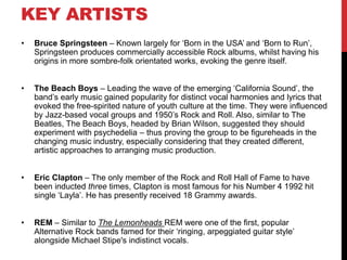 Genre history - Rock | PPTX | Classic Rock | Rock Music