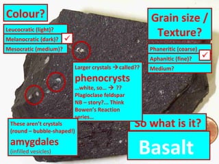 Rock identification igneous kc | PPT