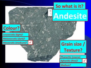 Rock identification igneous kc | PPT