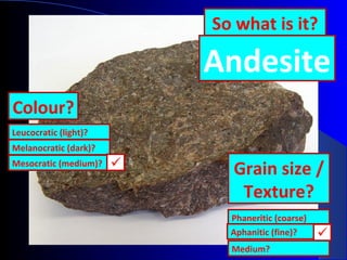 Rock identification igneous kc | PPT