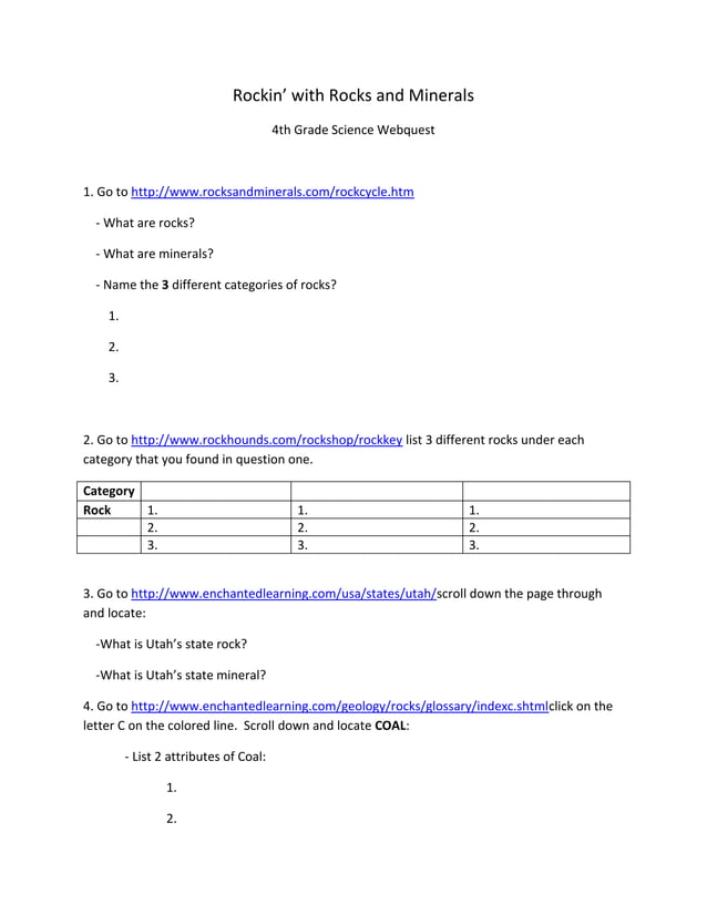 Rockin with rocks and minerals | DOCX | Geology | Science