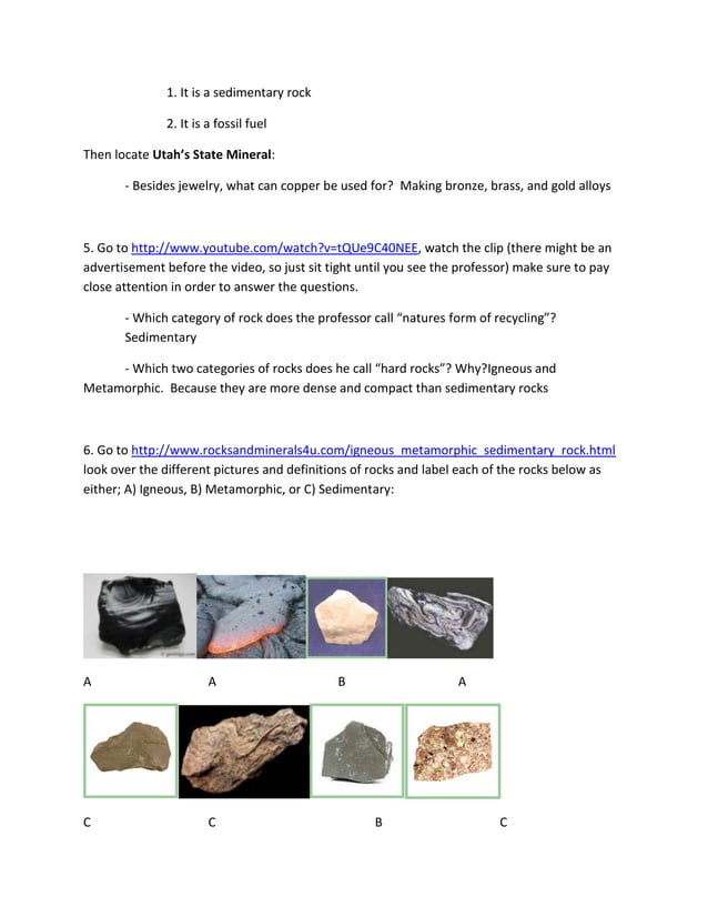 Rockin with rocks and minerals | DOCX | Geology | Science