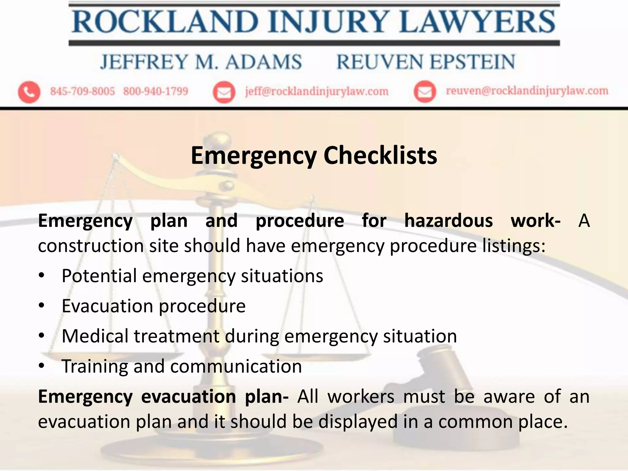 Construction site safety checklist | PPT