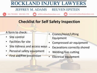 Construction site safety checklist | PPTX