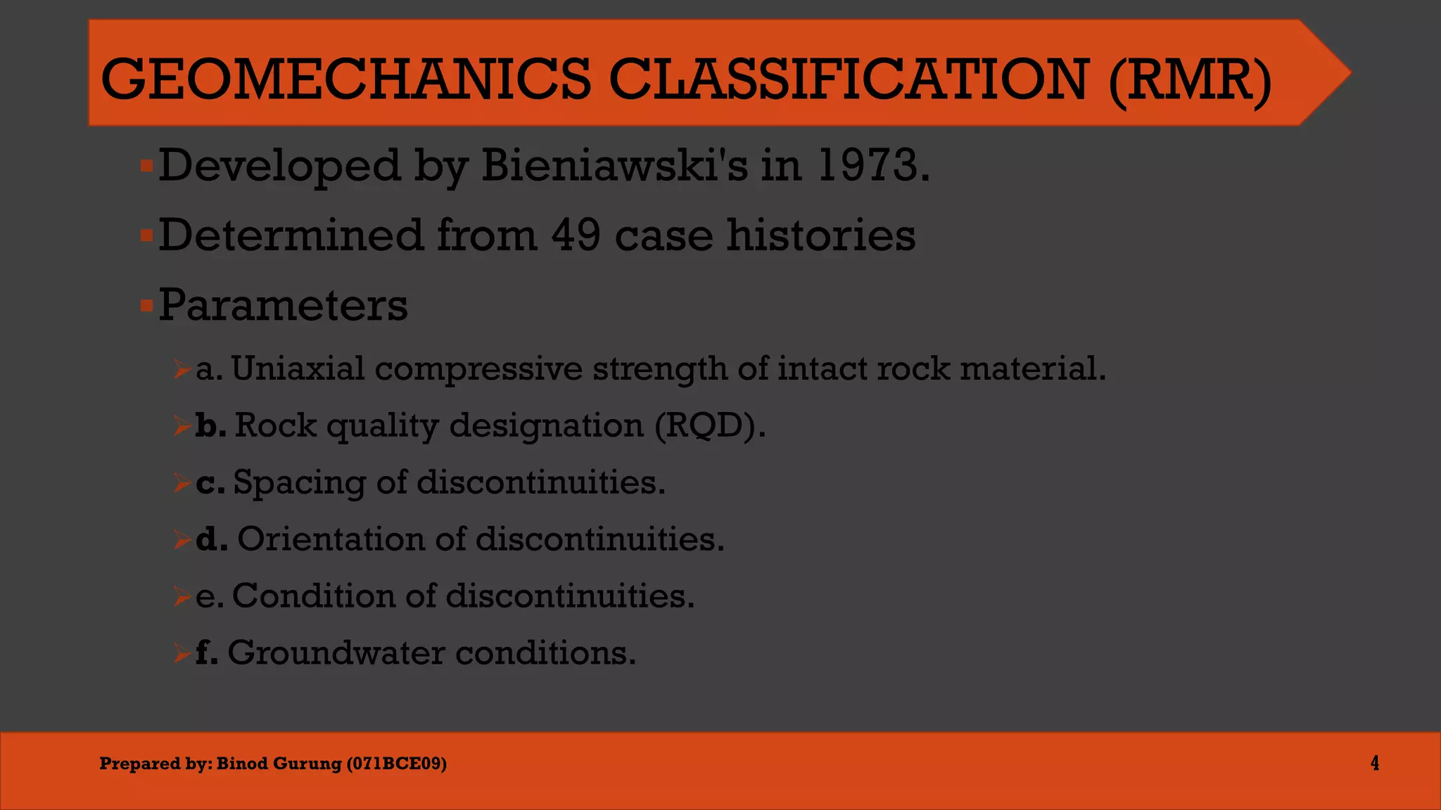 Rock mass classification | PDF