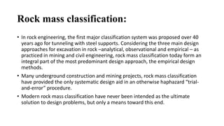 ROCK MASS CLASSIFICATION.pptx | Album-oriented Rock | Rock Music