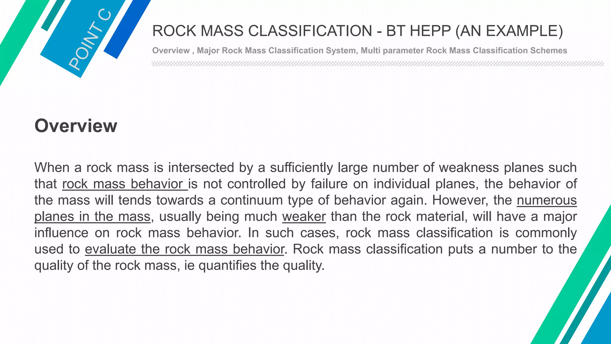 Rock Mass Classification | PPTX | Geology | Science
