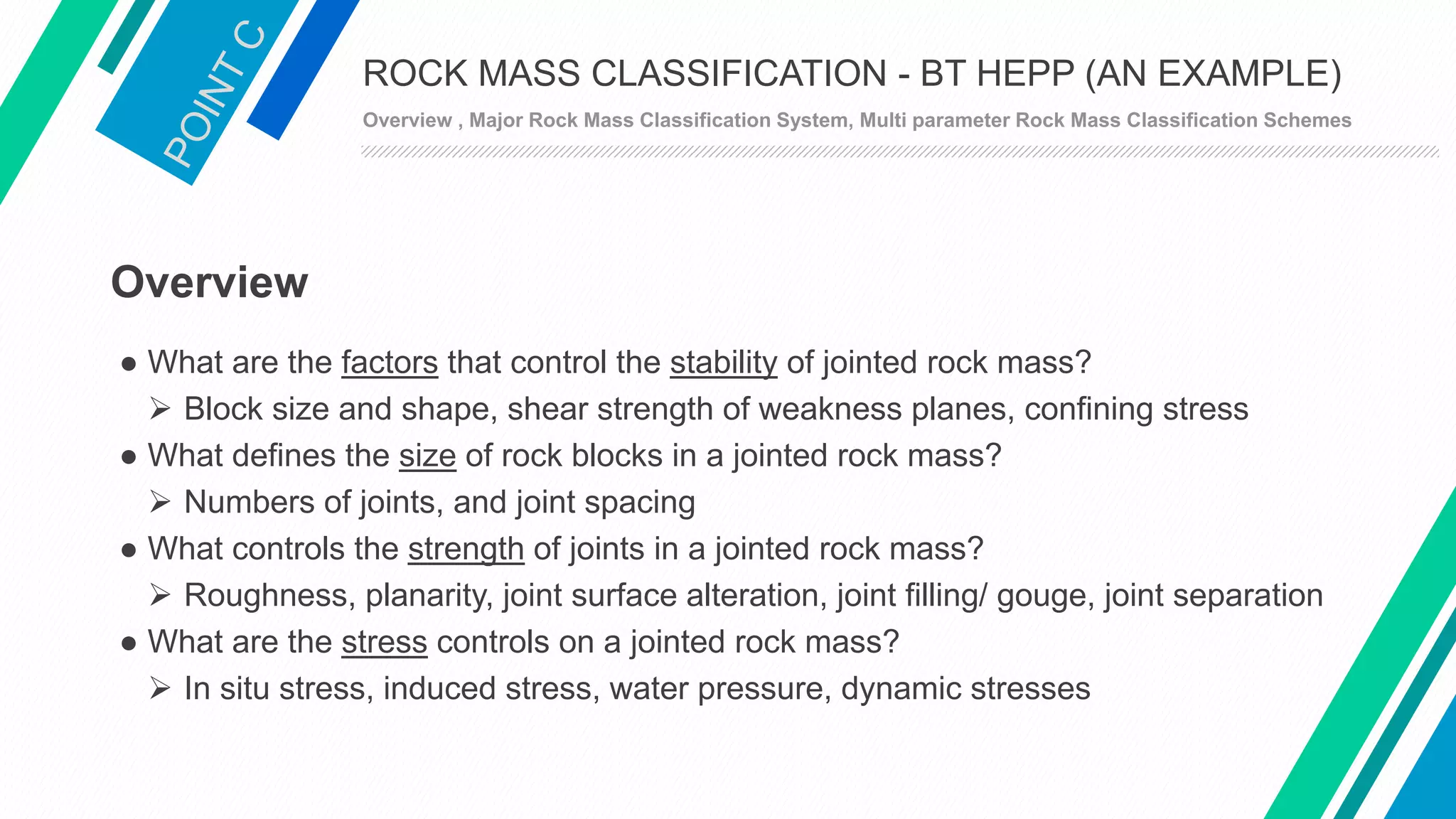 Rock Mass Classification | PPT