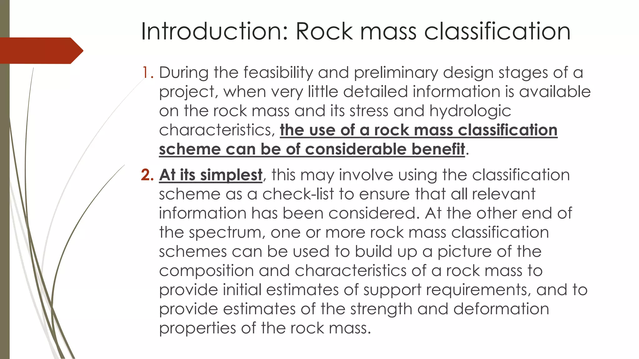 Rock mass classification part 1 | PDF