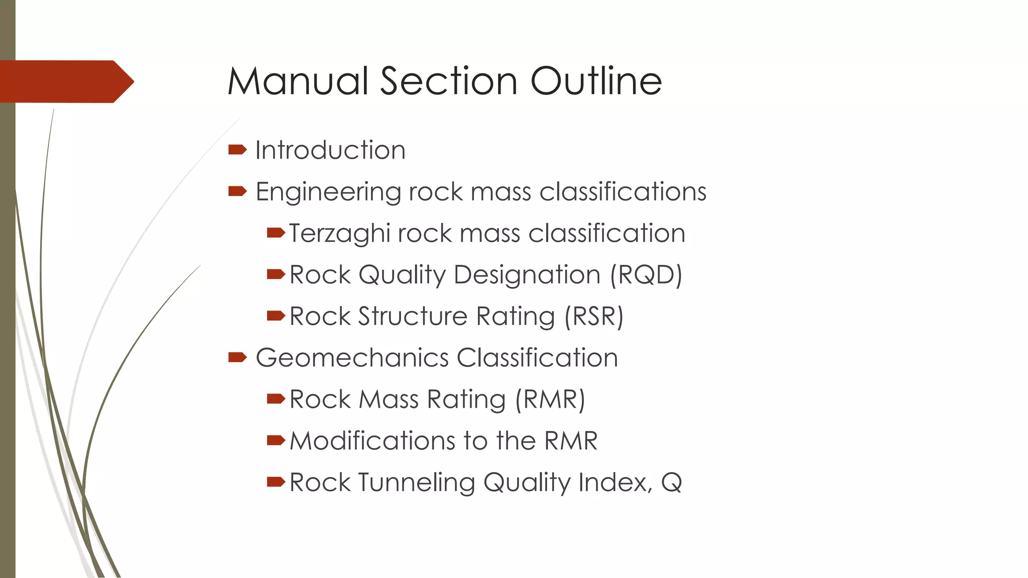 Rock mass classification part 1 | PDF