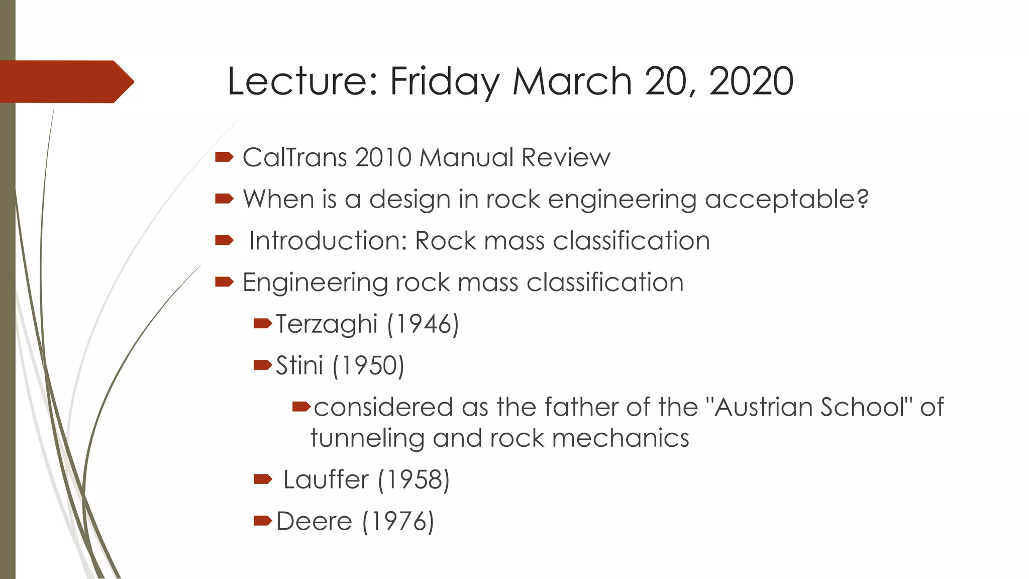 Rock mass classification part 1 | PDF