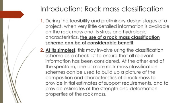Rock mass classification part 1 | PDF | Civil Engineering Industry ...