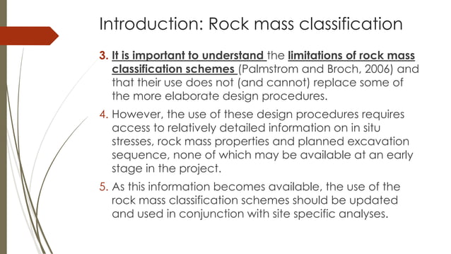 Rock mass classification part 1 | PDF | Civil Engineering Industry ...