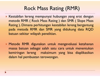 Rock mass classification system | PDF