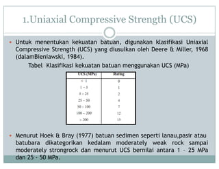 Geoteknik Tambang-Rock mass classification system | PDF
