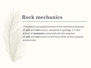 rock mechanics | PPT