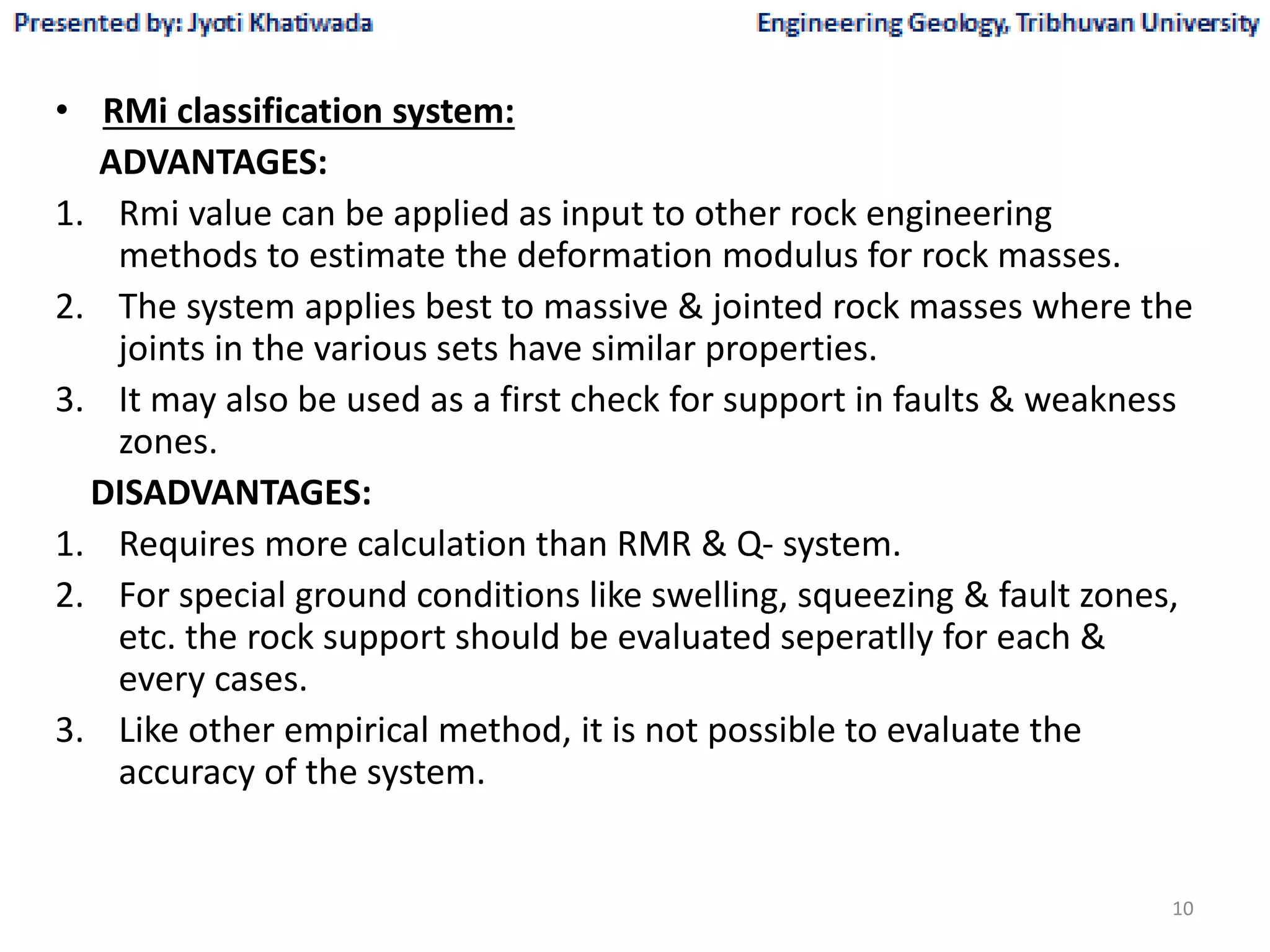 Rock mechanics for engineering geology part 1 | PPTX