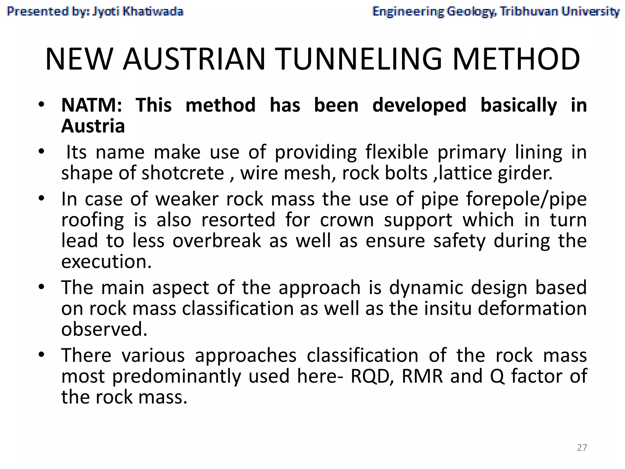 Rock mechanics for engineering geology part 1 | PPTX