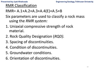 Rock mechanics for engineering geology part 1 | PPTX