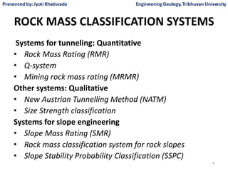 Rock mechanics for engineering geology part 1 | PPTX