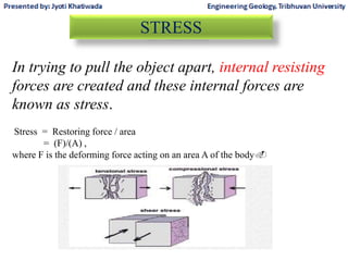 Rock mechanics for engineering geology part 1 | PPTX