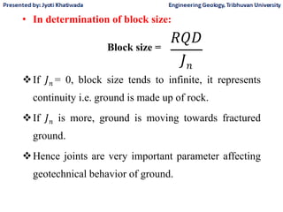 Rock mechanics for engineering geology (part 2) | PPTX