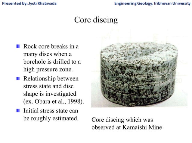 Rock mechanics for engineering geology part 3 | PPTX