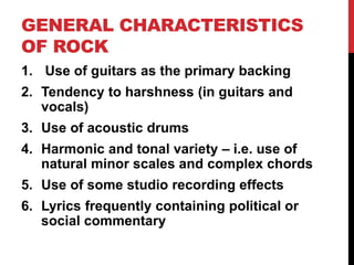Rock Music Overview | PPT