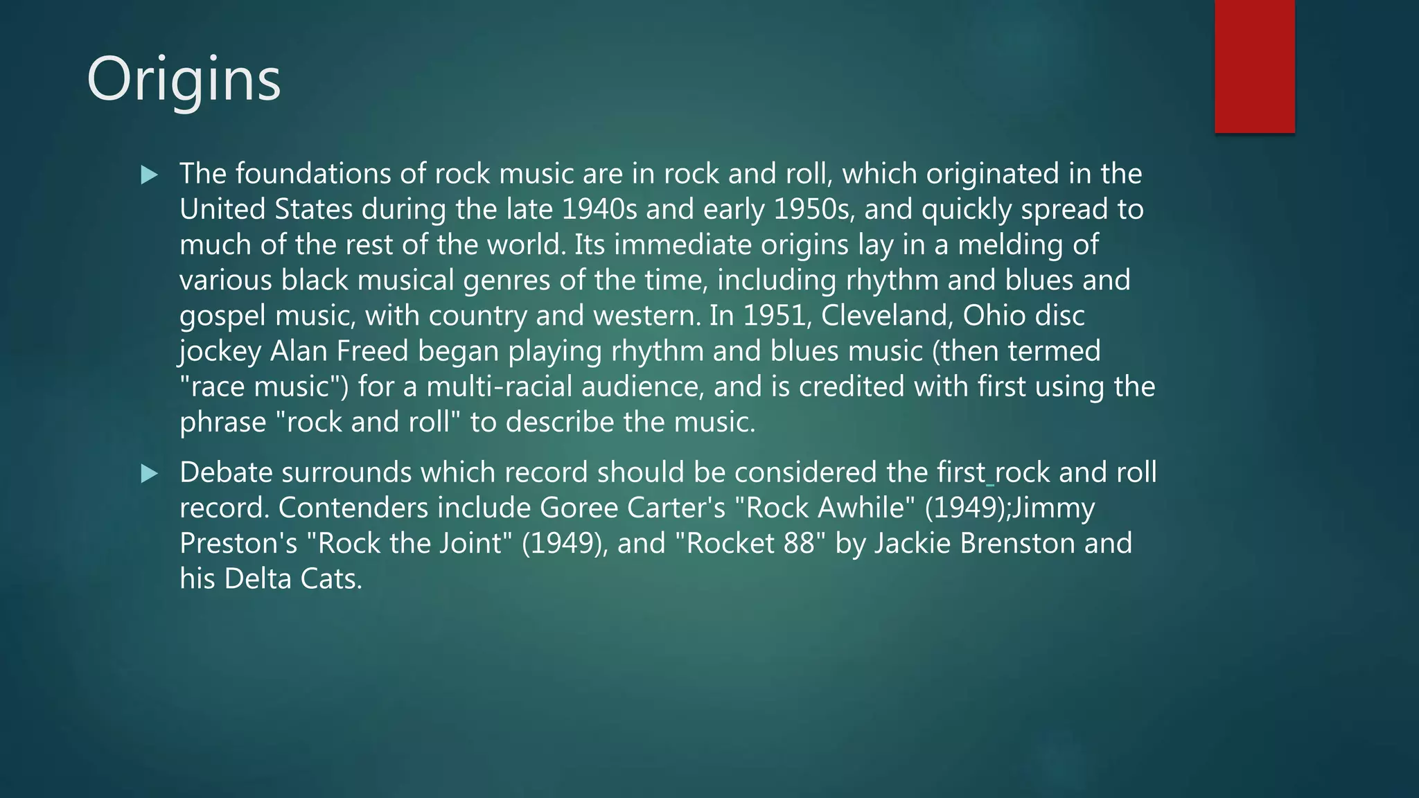 Rock music video characteristics | PPTX