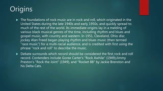 Rock music video characteristics | PPTX