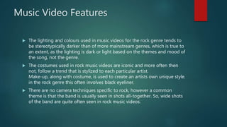 Rock music video characteristics | PPTX