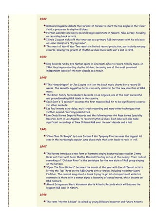 Rock 'n' roll timeline 50s | PDF