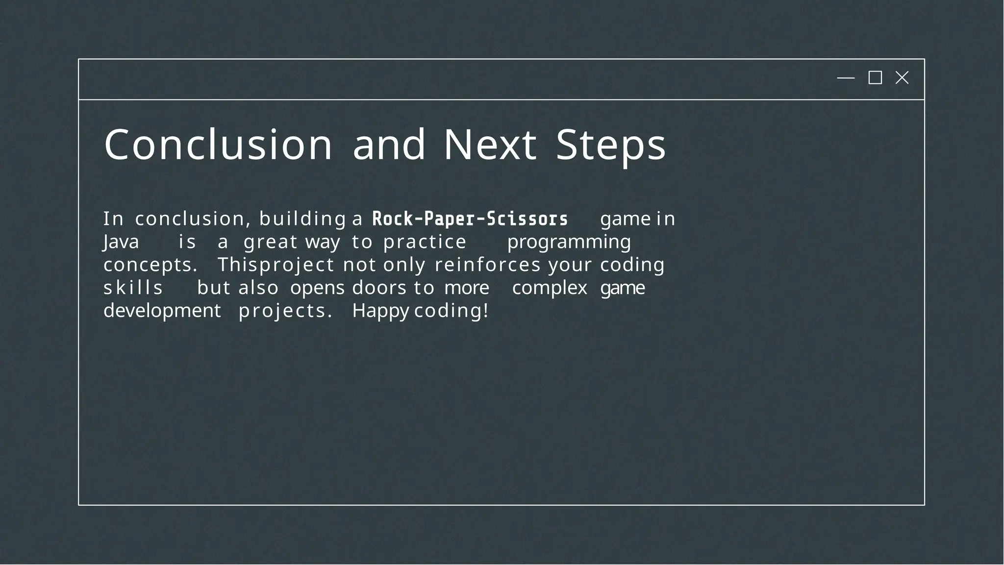Rock Paper Scissors game presentation in java | PPTX