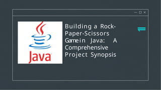Rock Paper Scissors game presentation in java | PPTX