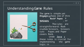 Rock Paper Scissors game presentation in java | PPTX