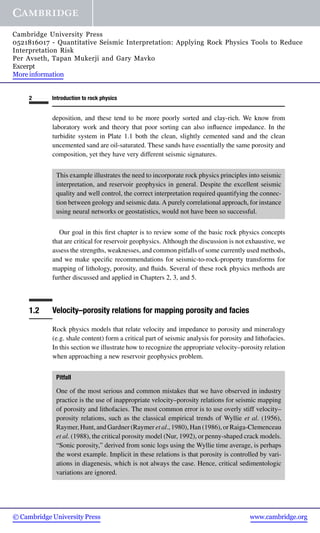 INTRODUCTION TO ROCK PHYSICS | PDF